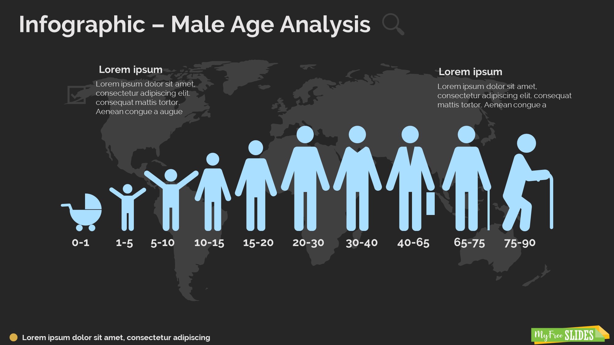 Male Age Analysis Infographic Template for Google Slides : MyFreeSlides